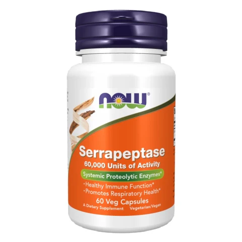 NOW Foods, Serrapeptase, 33 mg, 60 Veg Capsules