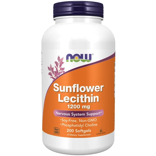 NOW Foods, Sunflower Lecithin, 1,200 mg, 200 Softgels