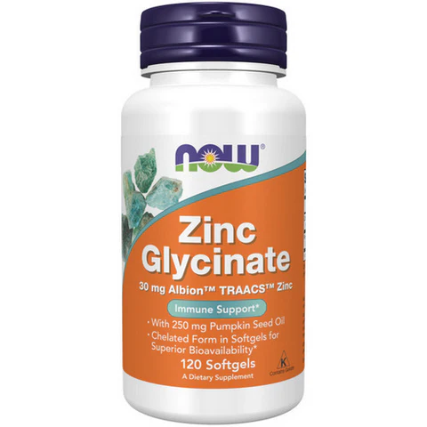 NOW Foods, Zinc Glycinate, 120 Softgels