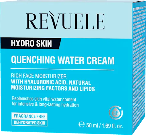 REVUELE
HYDRO SKIN QUENCHING WATER CREAM Krema za negu kože lica, 50 ml