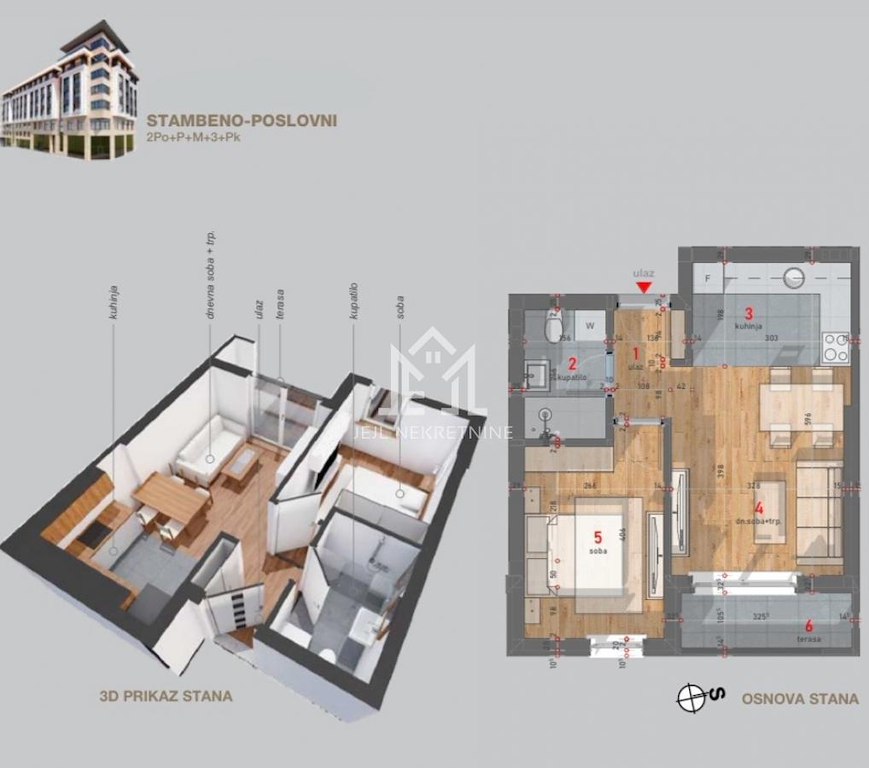 Dvosoban stan, 38. 49m2 cena - dogovor