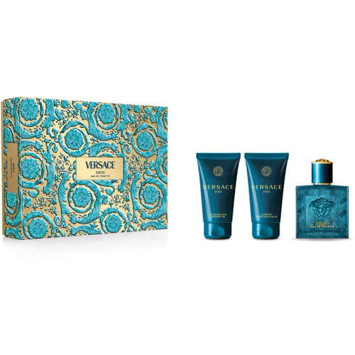 VERSACE EROS SET(EDT 50ML+SHOWER GEL 50ML+AFTER SHAVE BALM 50ML)