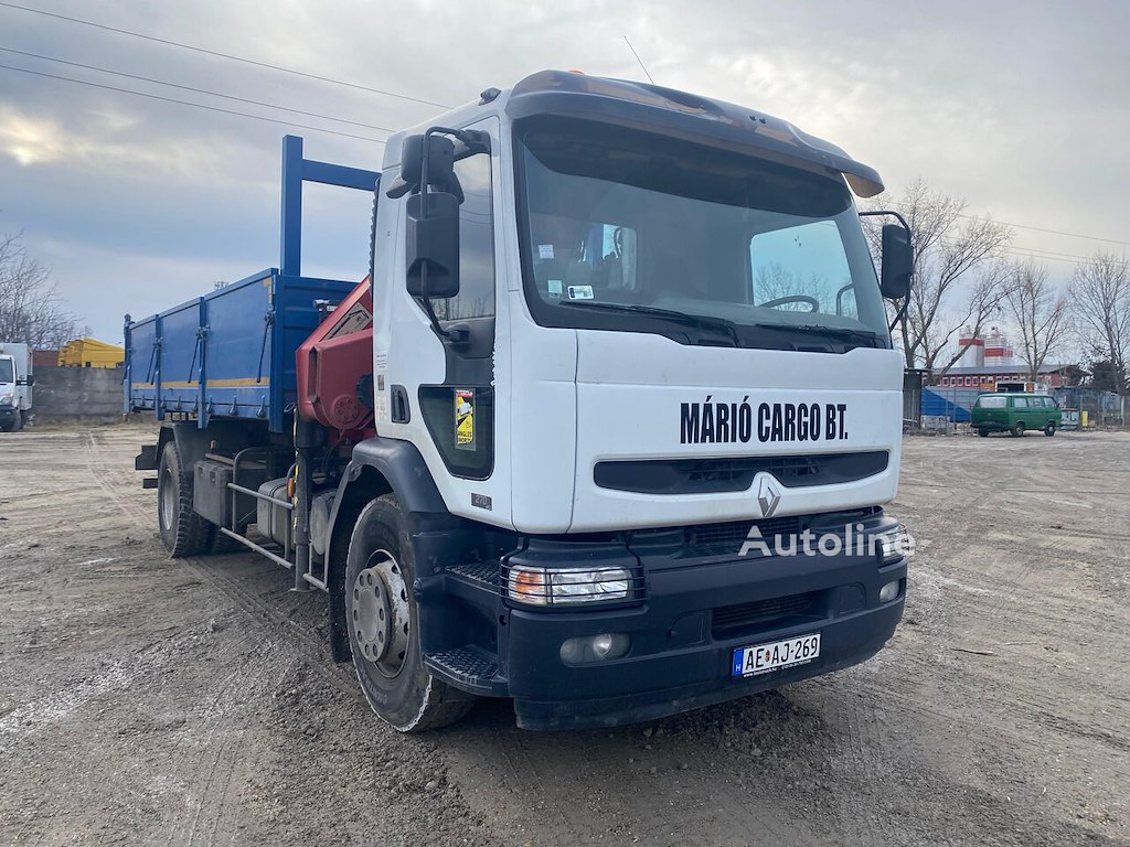 Renault Premium 270.19 - HMF Crane + 3 sided Tipper kiper