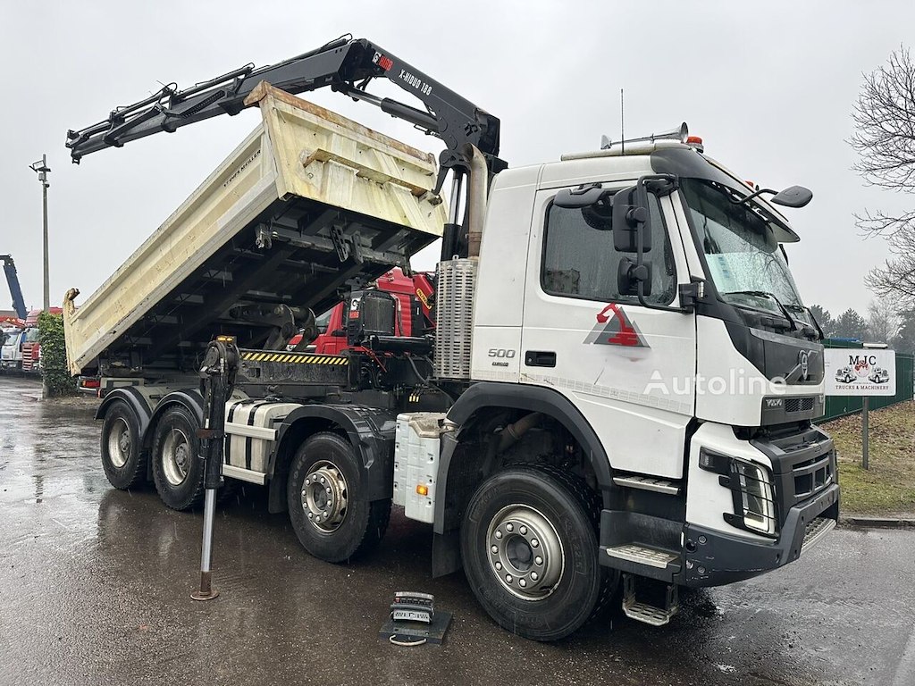 Volvo FMX 500 8x4 2-WAY TIPPER + CRANE HIAB X-HIDUO 188 E-3 (5/6 F) - kiper