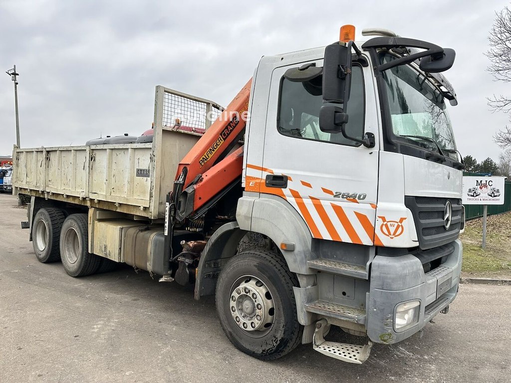 Mercedes-Benz AXOR 2640 6x4 TIPPER + CRANE PALFINGER PK12000 B (2x) + 5/6 F - kiper