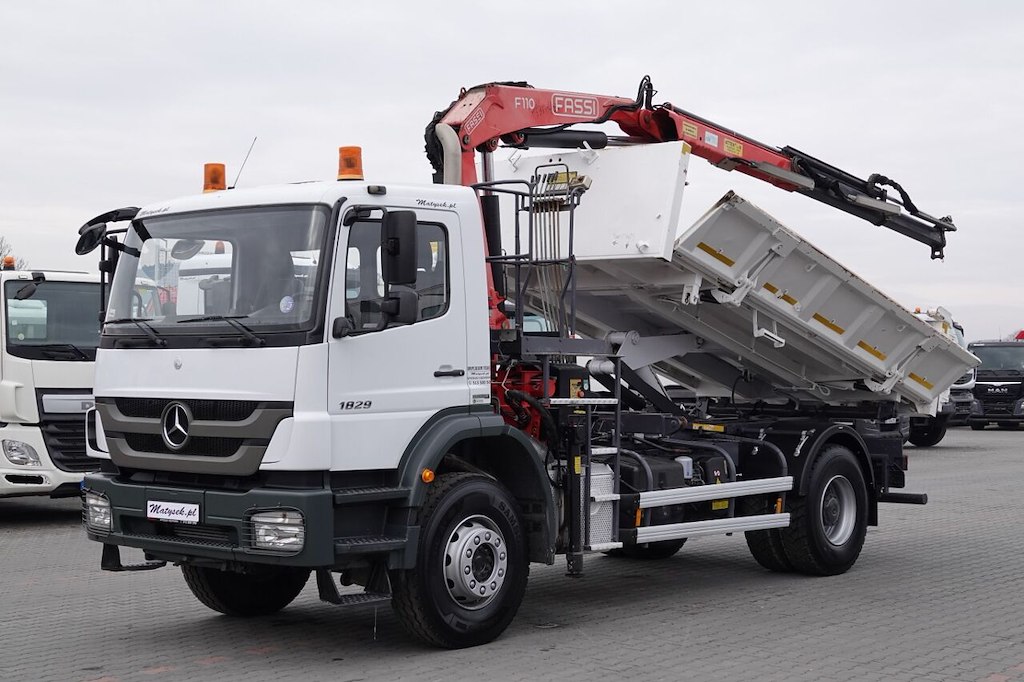 Mercedes-Benz AXOR 1829 / 4X2 / WYWROTKA + HDS / HYDROBURTA / FASSI F110 / MAN kiper