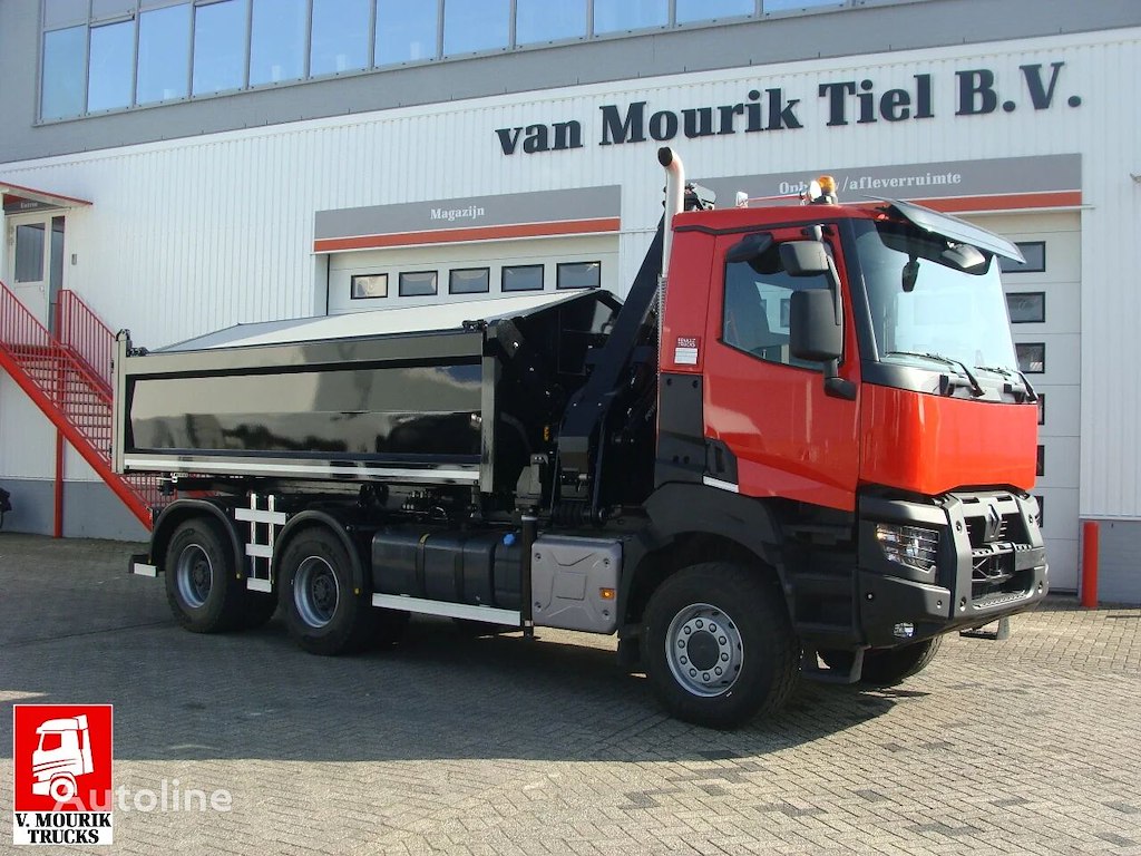 Renault K 13 LITER P6X6 - HMF KRAAN + HYVA 3 ZIJDIGE KIPPER - EURO 6 - 4 kiper