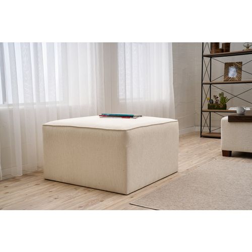 Kozan - Cream Cream Pouffe