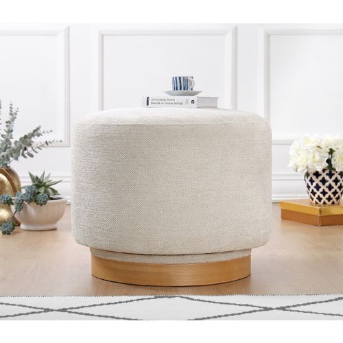 Turneed - Cream Cream Pouffe