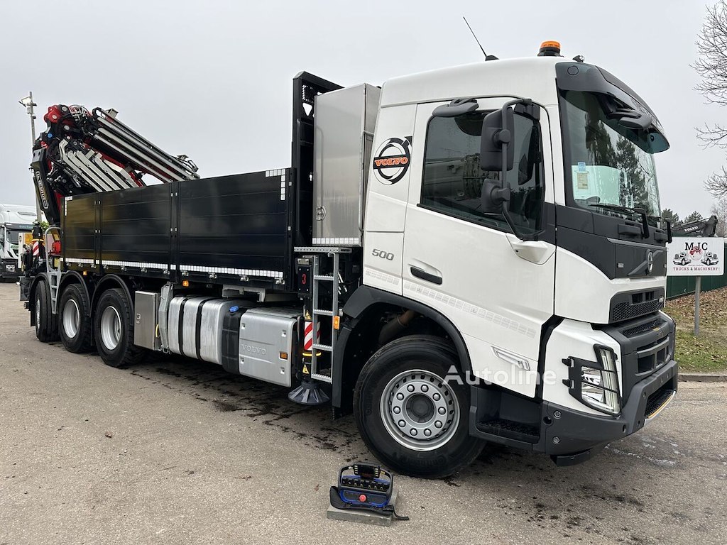 Volvo FMX 500 8x4 TRIDEM + KRAN (36m!) FASSI F990RA.2.28 XHE DYNAMIC 8 kamion s ravnom platformom