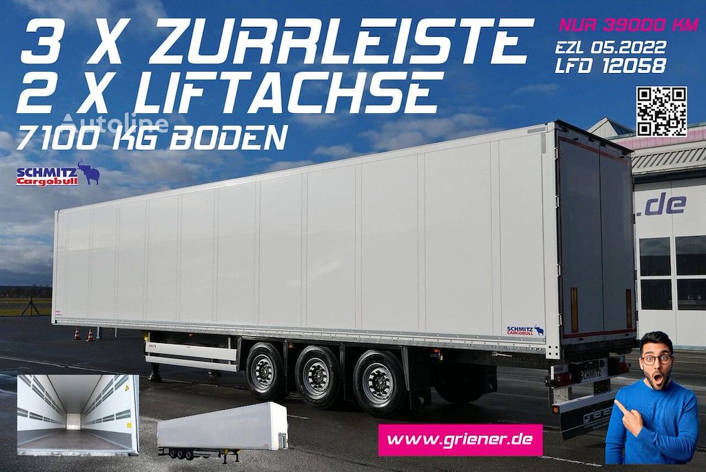 Schmitz Cargobull SKO 24/ 3 x ZURRLEISTE / LED furgon poluprikolica