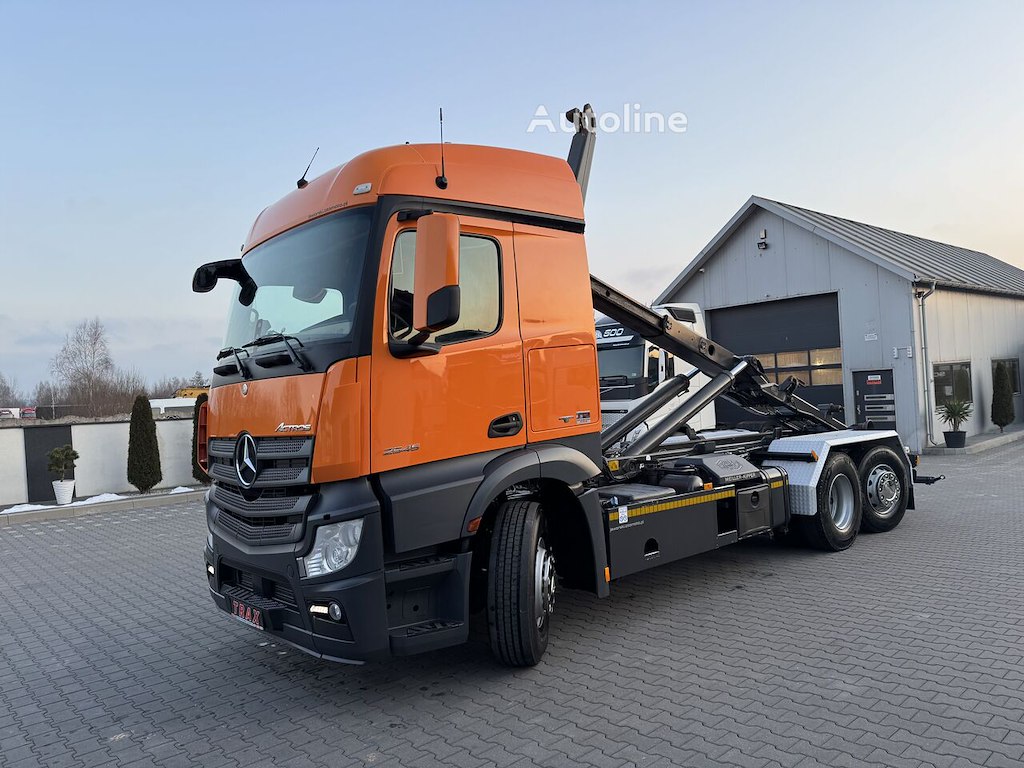 Mercedes-Benz Actros 2545 ORYGINALNY HAKOWIEC MEILLER RK 20.65 OŚ SKRĘTNA, SUP kamion rol kiper