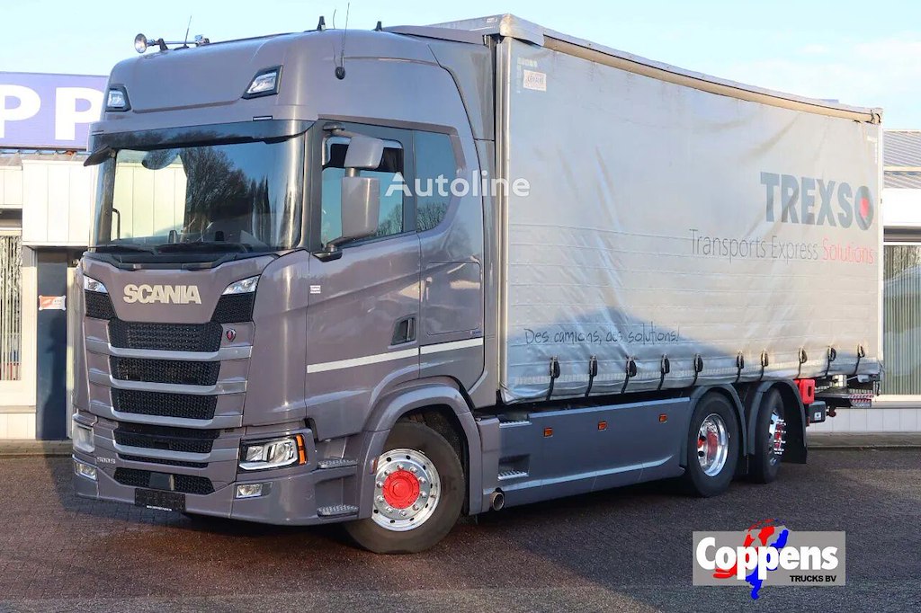 Scania 500S NGS 6x2 Schuifzeilen + schuifdak +klep Dhollandia 2000 kg kamion sa klizna zavesa cerada