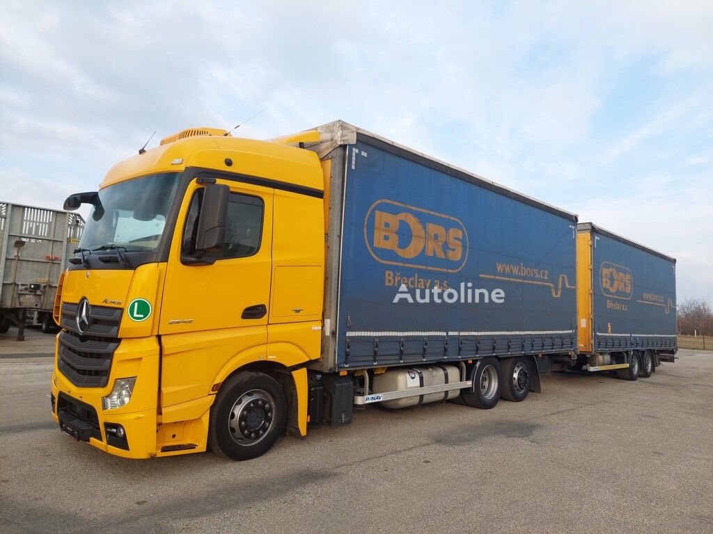 Mercedes-Benz Actros 2542 kamion sa klizna zavesa cerada + prikolica sa kliznom ceradom