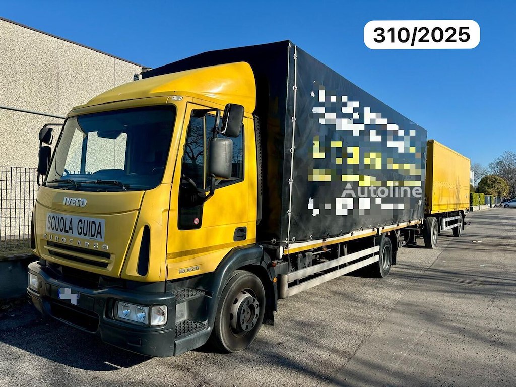 IVECO Eurocargo ML120 E 28 RP SCUOLA GUIDA kamion s ceradom + prikolica furgon