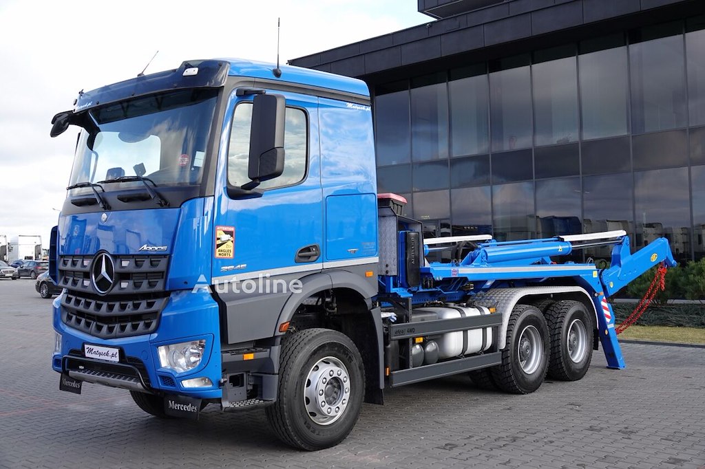 Mercedes-Benz AROCS 2645 / 6X4 / BRAMOWIEC / MEILLER / MANUAL / EURO 6 / SPROW kamion autopodizač kontejnera