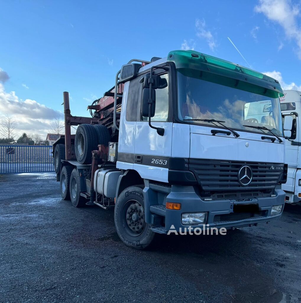 Mercedes-Benz Actros 2653 6x4 kamion za prevoz drva + šumarska prikolica