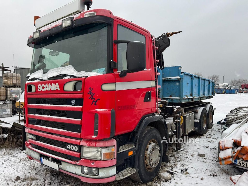 Scania R124 GB6X2NB 400 vozilo za prevoz kontejnera