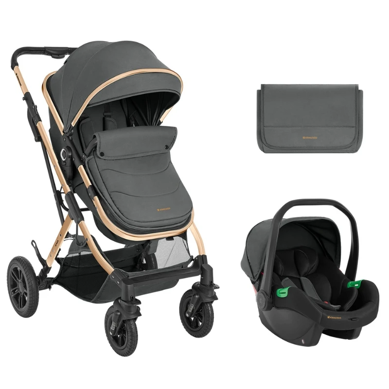 Kikka Boo Kaia Premium kolica za bebe 3u1 Dark Grey