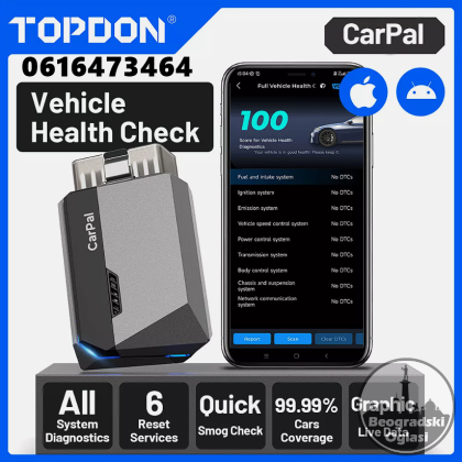 NOVO - TOPDON Carpal Bluetooth OBD2 za iOS i Android