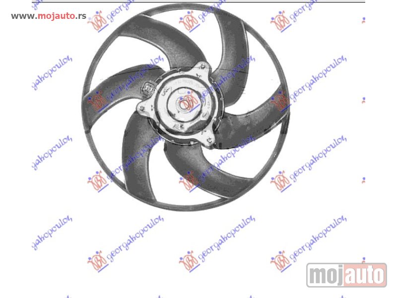 VENTILATOR (MOTOR+ELISA) BENZIN/DIZEL (340mm) Peugeot 406 coupe 96-05 -nedostupno