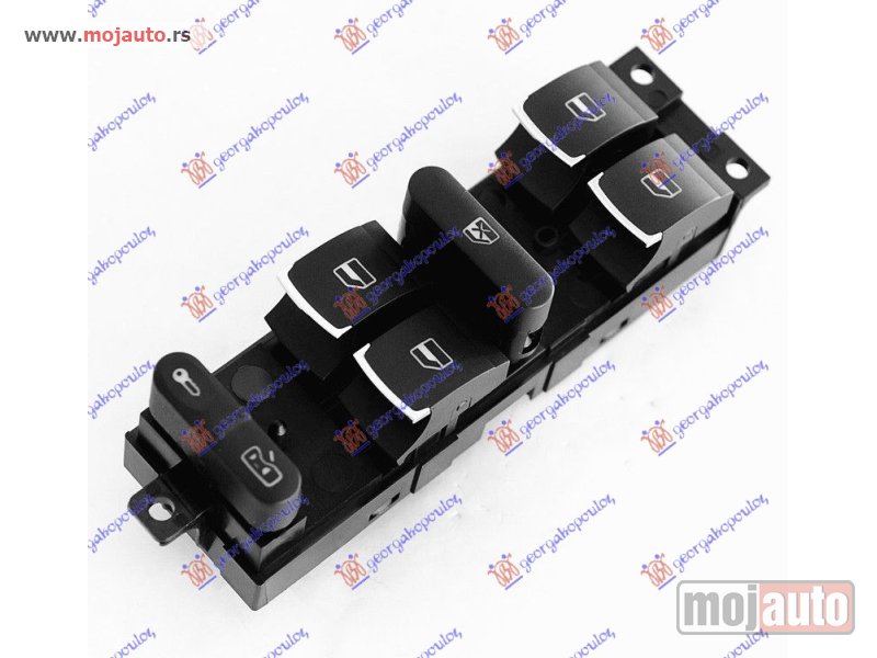 PREKIDAC U PREDNJIM VRATIMA HROM (4 TASTERA) (9 PIN) Levo Seat leon 99-05 -dostupno