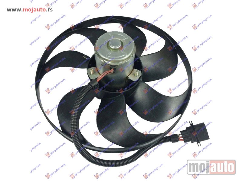 VENTILATOR HLADNJAKA (MOTOR+ELISA) (345mm) (250/60w) (7 PERAJA) (3 PIN) Vw polo 99-01 -dostupno