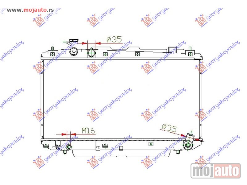 HLADNJAK MOTORA 1.8/2.0I 16V VVTI (+/-AC) (37.5x73.8) Toyota rav 4 (xa20) 00-05 -dostupno