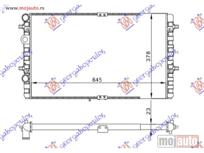 HLADNJAK MOTORA ZA SVE MODELE BENZIN/DIZEL (MAN/AUTO) (+/-AC) (65x38) Seat ibiza 99-02 -dostupno