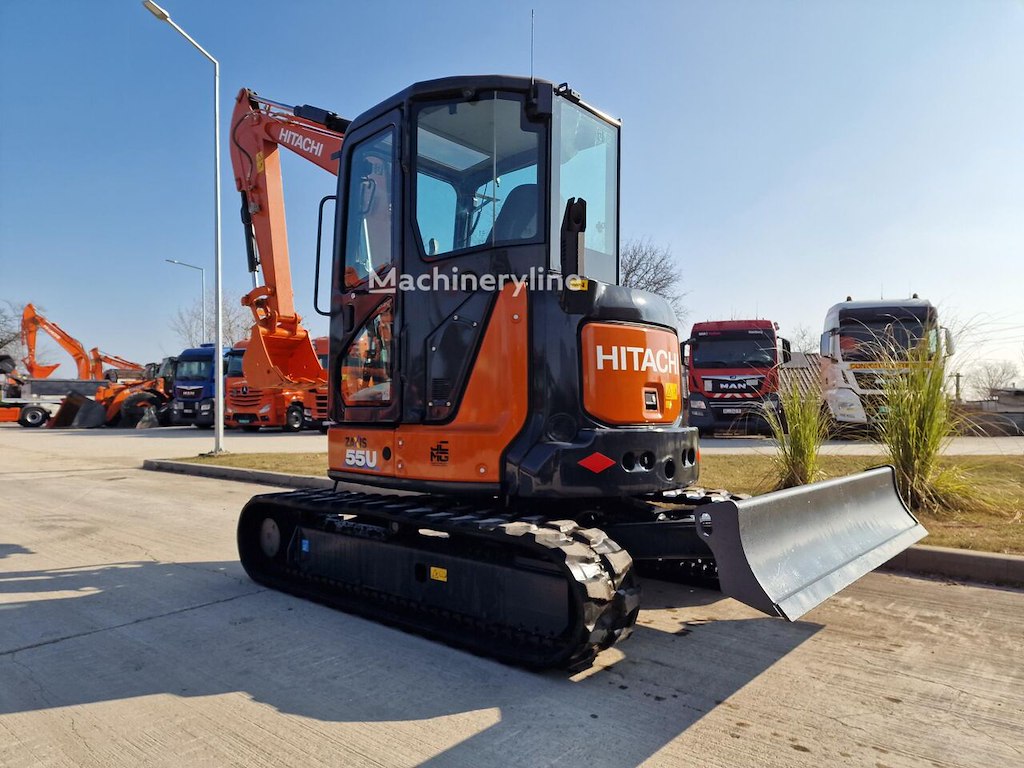 Hitachi ZX55U-6, 2023/09, 578h, bucket 400mm, slope bucket, breaker line bager guseničar