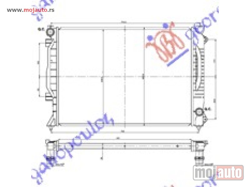 HLADNJAK MOTORA 2.7I 24v - 2.5TDi (MAN) (63x45x30) Audi a6 97-04 -dostupno
