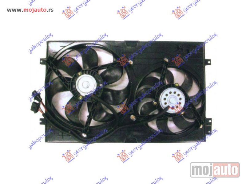 VENTILATOR HLADNJAKA (DUPLI) KOMPLET (BENZIN/DIZEL) Skoda octavia 4 97-10 -dostupno