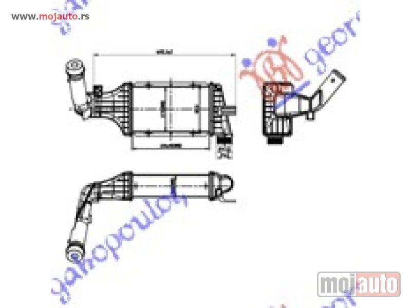HLADNJAK INTERKULERA 2.0-2.2 DTi (22.0x12.7x6.6) Opel zafira 99-05 -dostupno