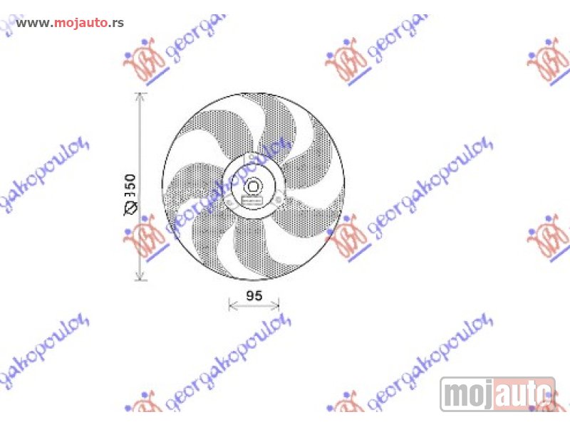 VENTILATOR HLADNJAKA (MOTOR+ELISA) (BENZIN-DIZEL) (-AC) Vw lupo 98-05 -dostupno