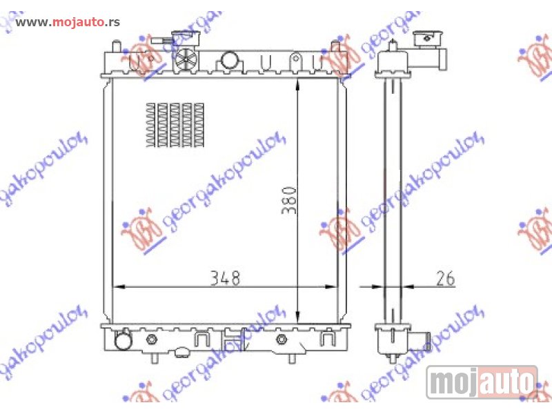 HLADNJAK MOTORA 1.0/1.3 16V (AUTO) (38x36) Nissan micra (k11) 00-02 -dostupno
