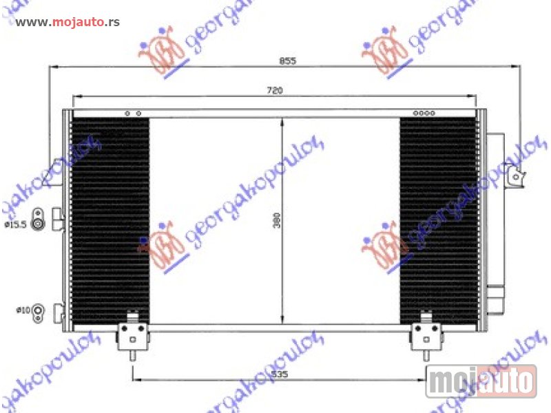 HLADNJAK KLIME ZA SVE MODELE BENZIN/DIZEL (730x400x16) Toyota rav 4 (xa20) 00-05 -dostupno