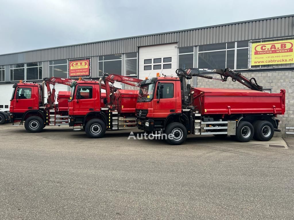 Mercedes-Benz 3336 AK 6x6 CRANE TIRRE 131 - 3 IDENTICAL TRUCKS - Low mileage - kiper