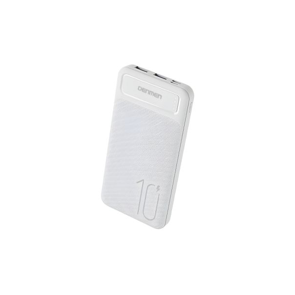 DENMEN Power bank DP09, 10000mAh, bela