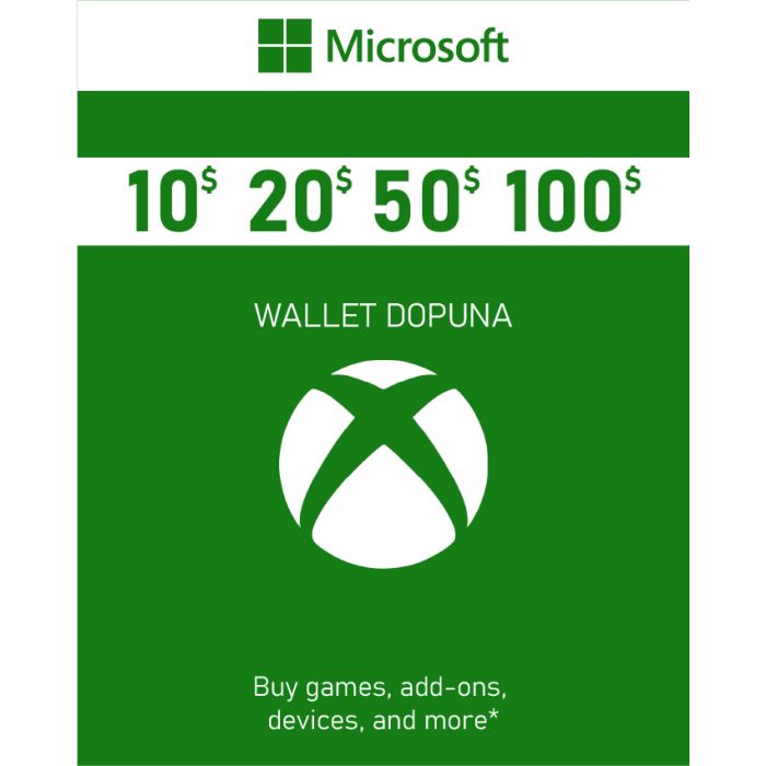 XBOX dopuna (USA) Wallet Gift Card za XBOX nalog / Digital