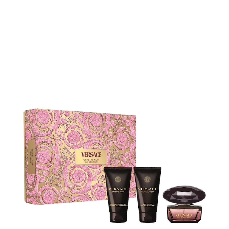 VERSACE CRYSTAL NOIR SET(EDP 50ML+BODY LOSION 50ML+SHOWER GEL 50ML)V070674