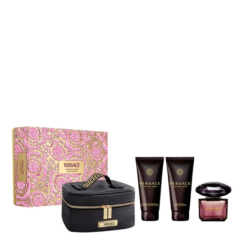 VERSACE CRYSTAL NOIR SET(EDP 90ML+BODY LOSION 100ML+SHOWER GEL 100ML)V070694