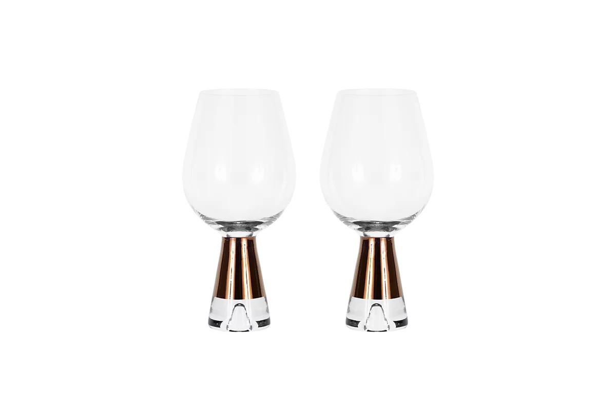 TANK WINE GLASSES COPPER X 2