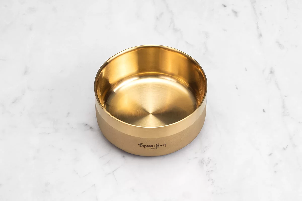 DOG BOWL / SMALL / BRASS