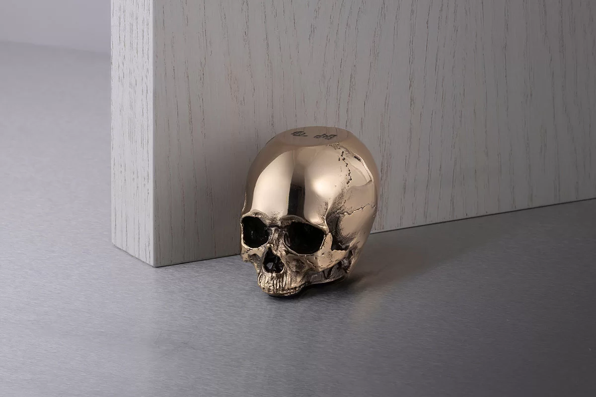 Skull Door Stop / Travis Barker / Brass