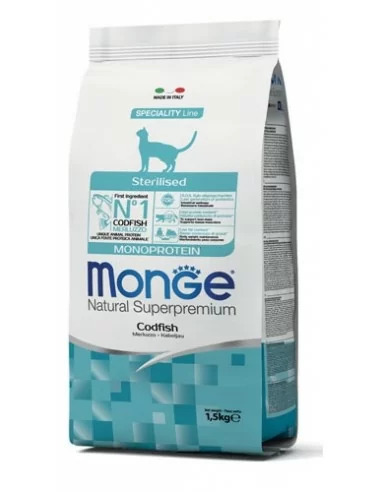 Monge Monoprotein Bakalar hrana za sterilisane mačke 1.5kg