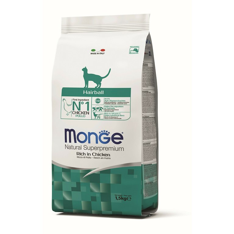 Hrana za mačke Monge Cat Hairball 1.5kg