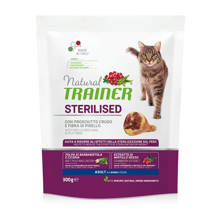 Trainer Natural Cat Šunka za odrasle sterilisane mačke 300g