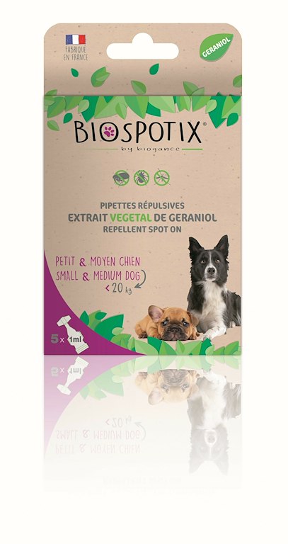 Biogance Biospotix Dog SpotOn S-M, Biljna ampula za pse protiv buva i krpelja