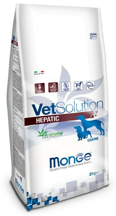 VetSolution Hepatic 2kg, Ishrana kod bolesti jetre pasa