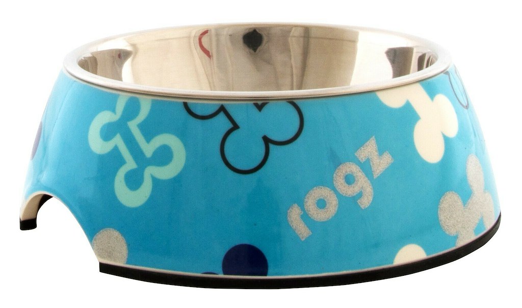 Rogz Činija Bubble Trendy Bowlz S Blue Bones